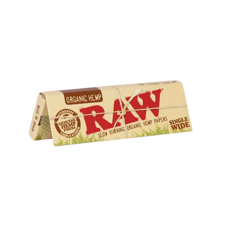 RAW Classic / Organic / Black Single Wide rolling papers (70mm) – SLSHCO